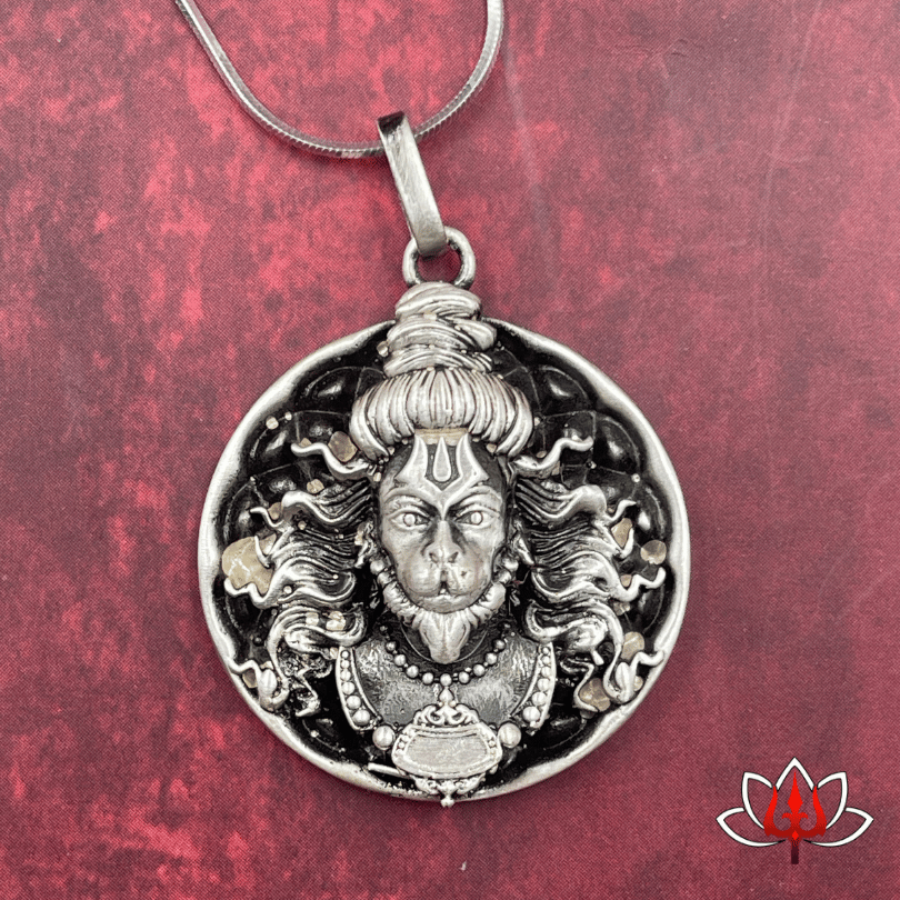 Lord hanuman Silver Pendant – Trishul Silvers